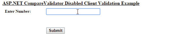 ASP.NET Disabled Client Side CompareValidator - techstrikers.com