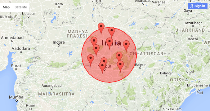 Add Marker On Circle In Google Maps Techstrikers