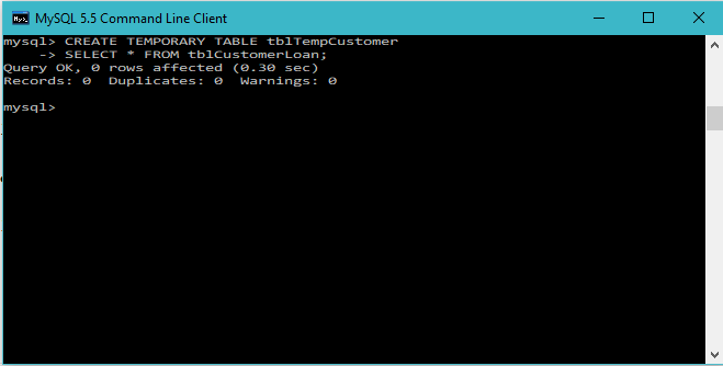 How Do Temporary Tables In Mysql 64 Bit